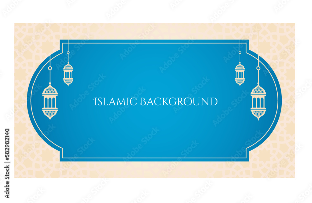 Vector Islamic horizontal banner background Stock Vector | Adobe Stock