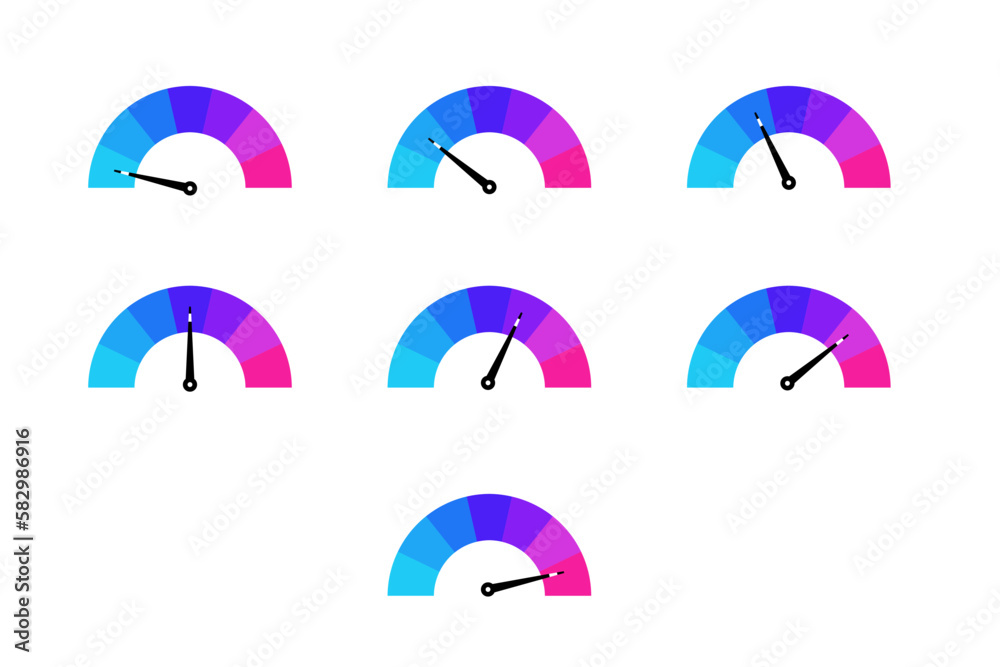 Colorful meter isolated vector illustration Stock Vector | Adobe Stock