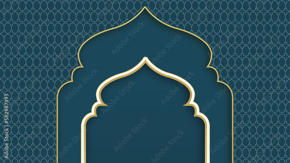 islamic background blank space text blue Stock Illustration | Adobe Stock