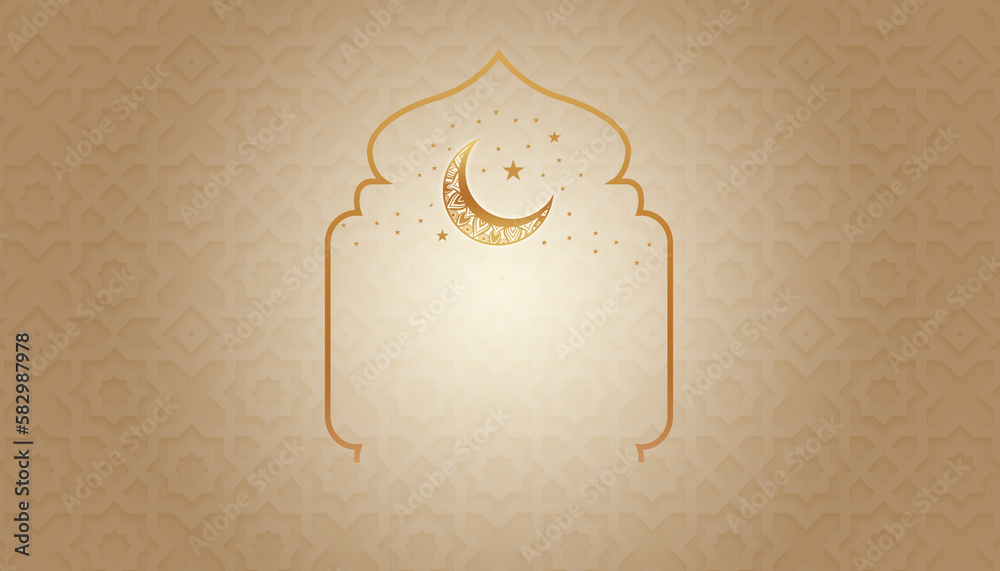islamic background blank space text gold Stock Illustration | Adobe Stock
