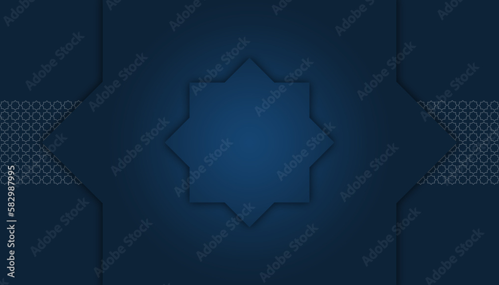 blue simple modern islamic background design illustration Stock ...