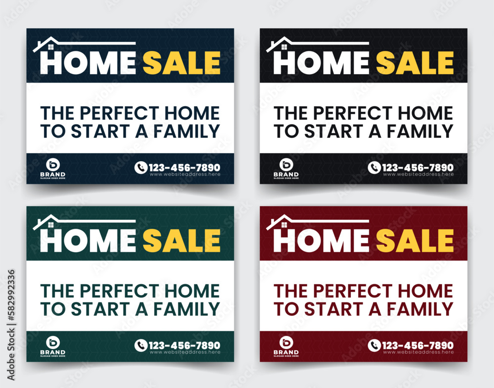 Real Estate Home sale business company ads, yard sign, signage and ...