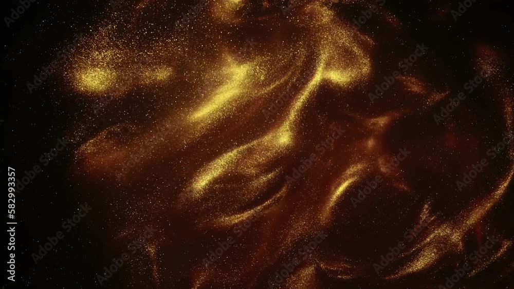 gold particles abstract background with shining golden Floating Dust Particles Flare Bokeh star ...