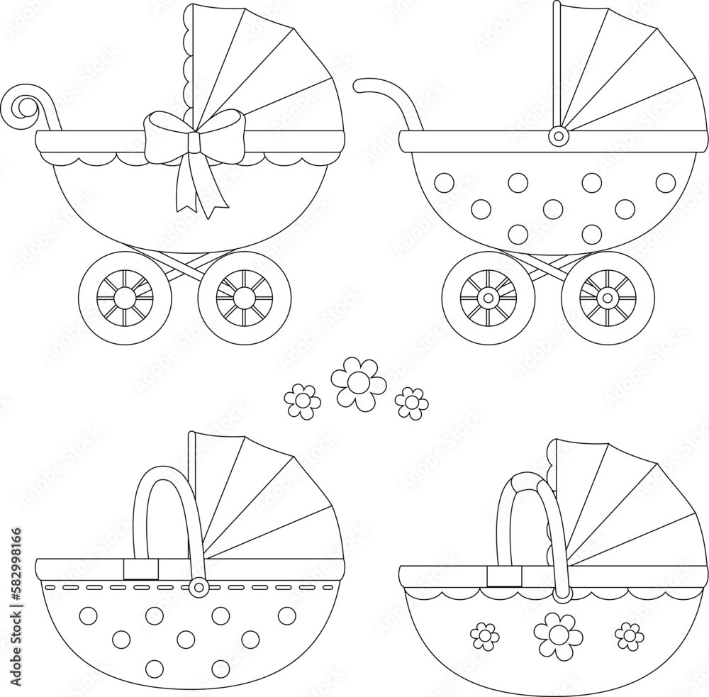 Stroller Coloring Pages