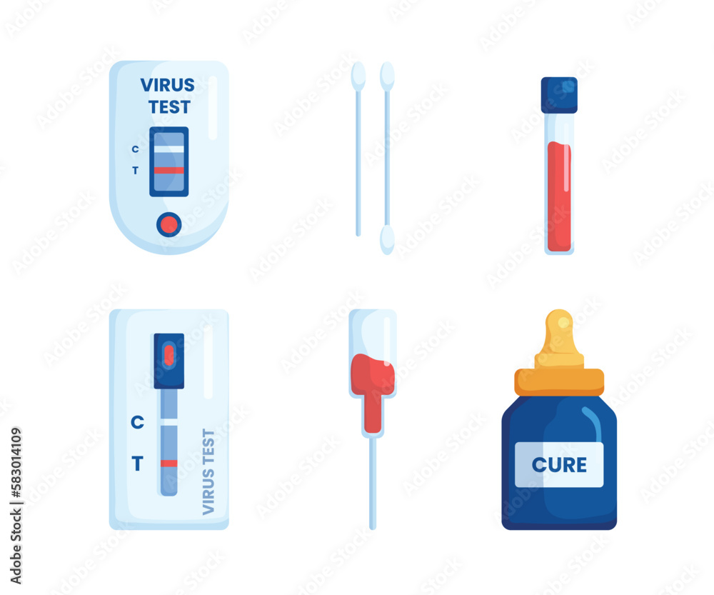 Virus and COVID-19 testing and self-test kit with laboratory blood test ...