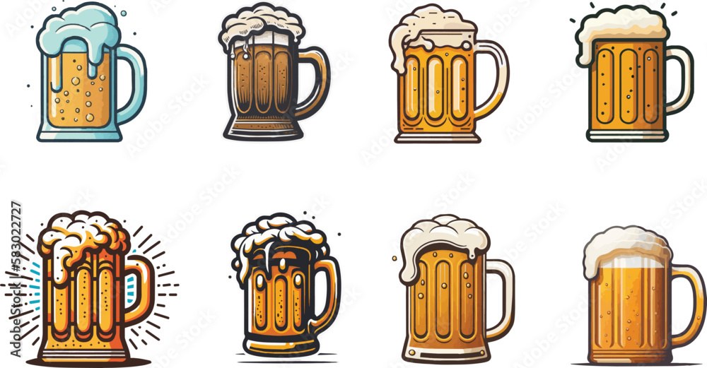 Beer Mug vector for the pub. Isolated and editable beer mug vector ...