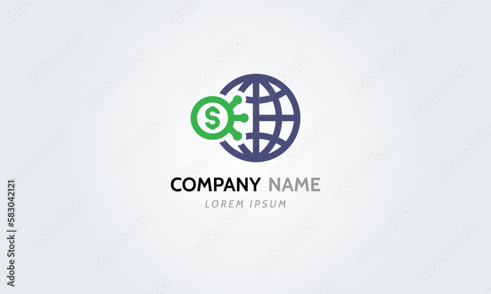 global economy concept , international payment online, Pay money, logo ...