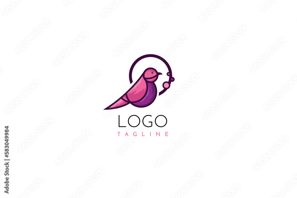 Bird logo for brand. Cute minimal bird logo concept Stock Vector ...
