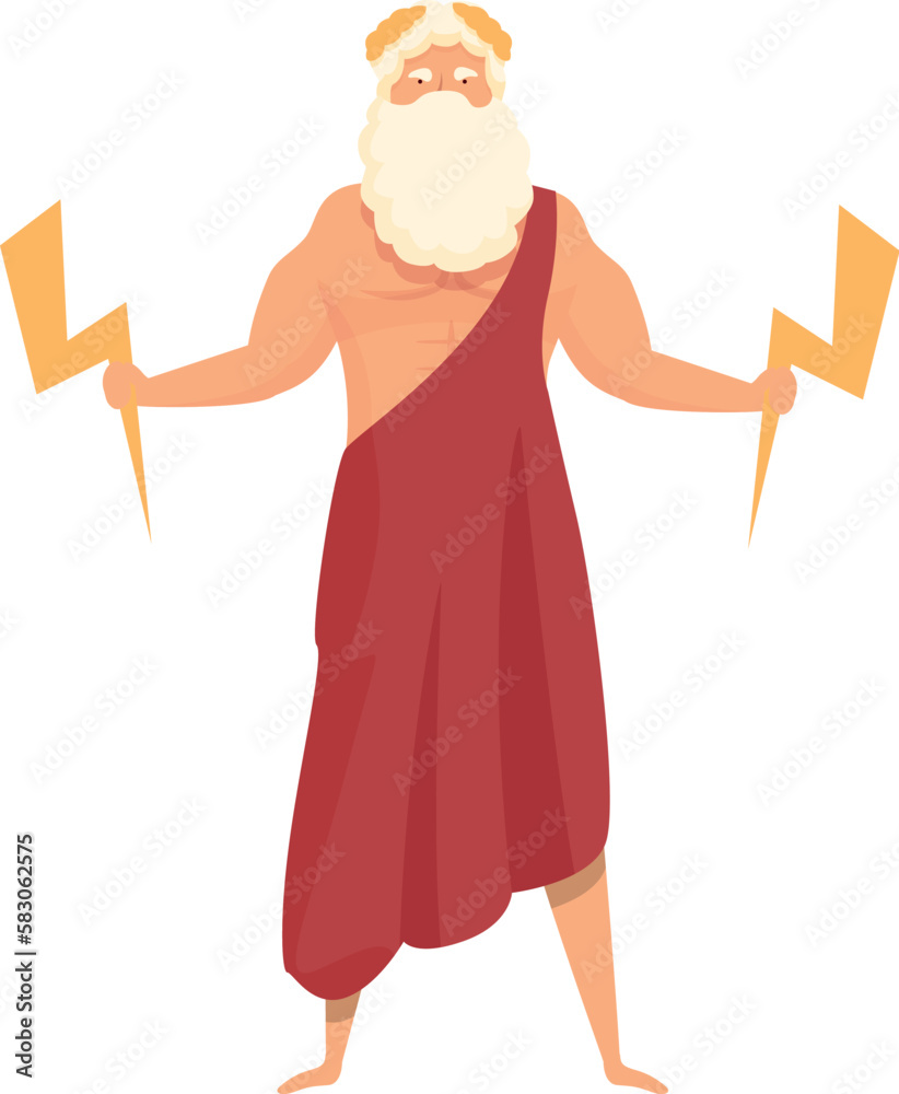 Zeus icon cartoon vector. Greek god. Ancient greece Stock Vector ...