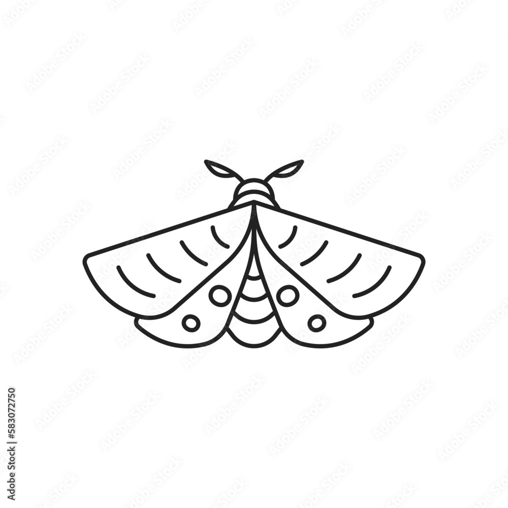 Moth insect icon. High quality black vector illustration. Stock Vector ...