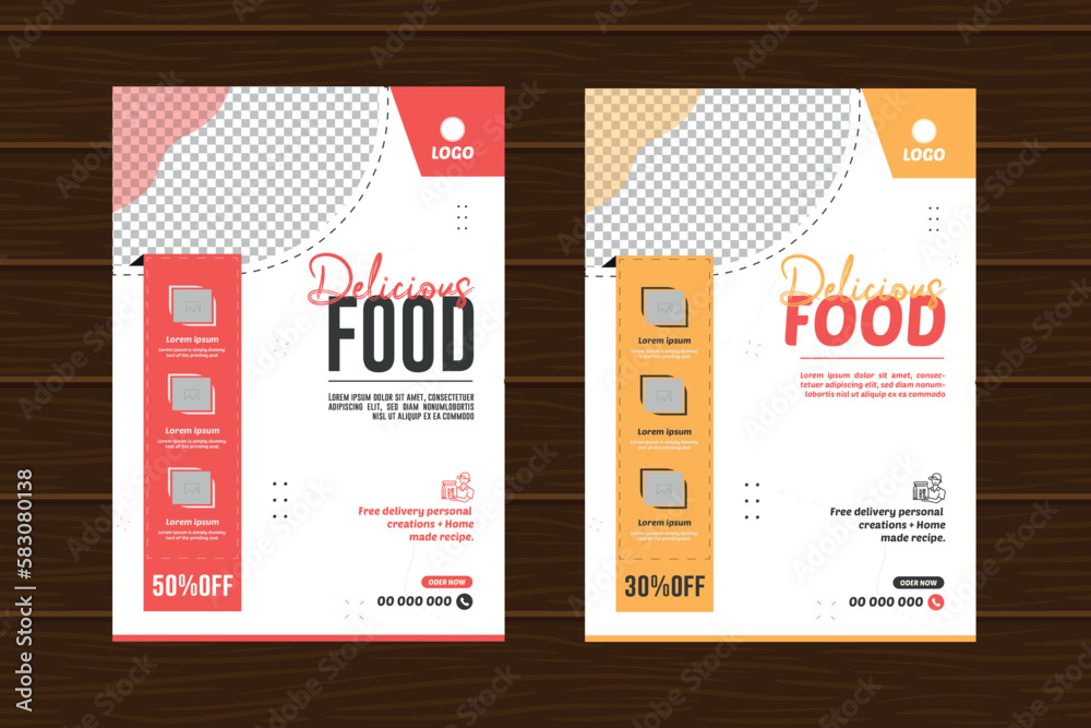 Food Flyer Template Design , Restaurant Food Menu, Vector Illustration ...