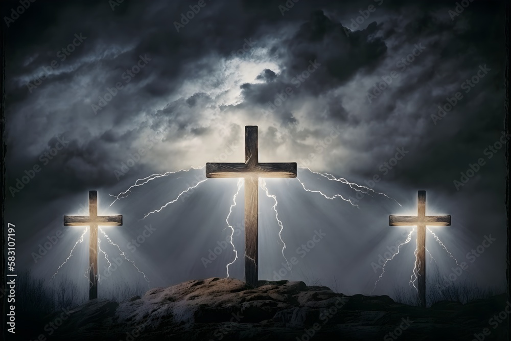 Wallpaper Illustration and background of Cross of Jesus Christ. Front ...