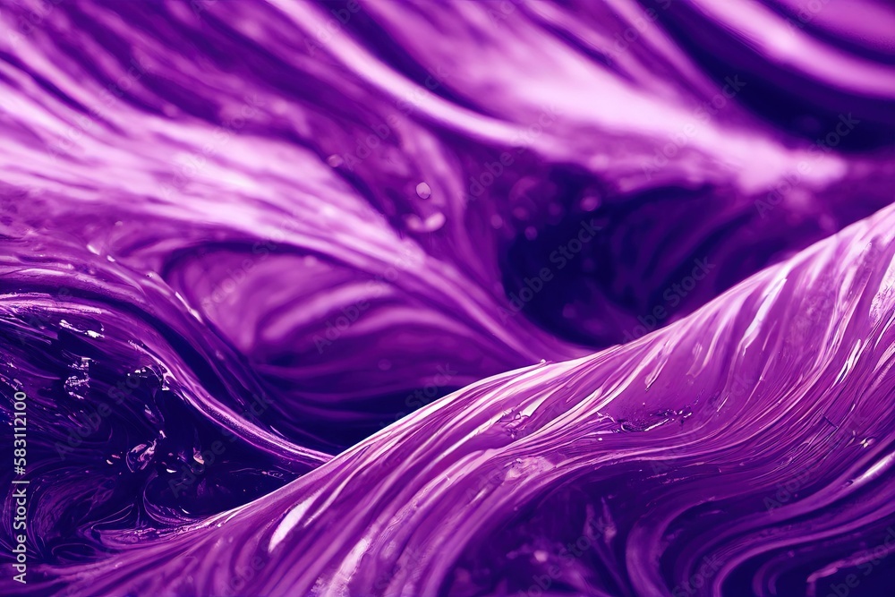 Abstract wavy background luxury violet liquid paint texture. Artistic ...