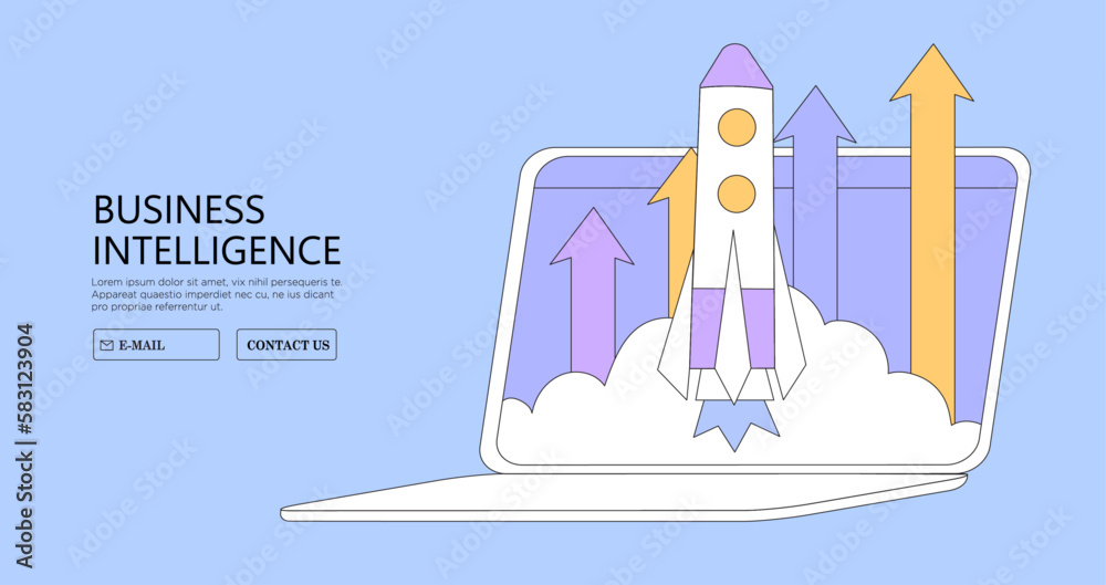 Business training online courses concept for web banner, infographics ...