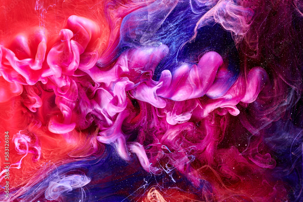 Multicolored contrast outer space abstract background, clouds of ...