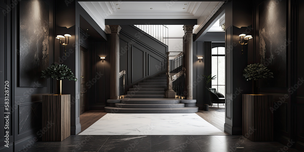 Stunning Ultra-Realistic Render of Modern Luxury Entrance Hall with ...