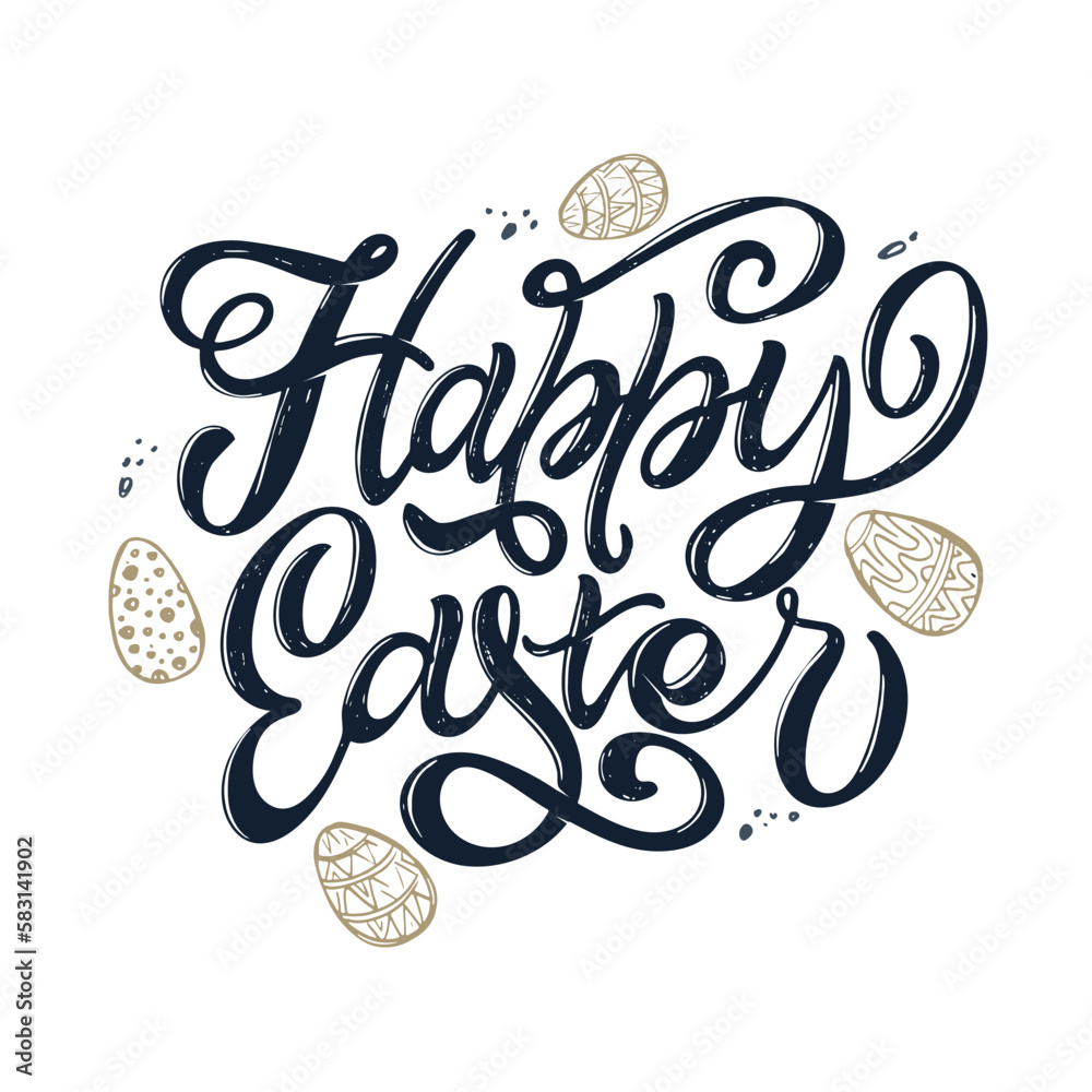 Lettering about Easter for flyer and print design. Vector illustration ...