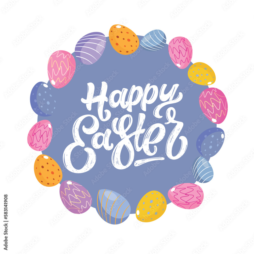 Lettering about Easter for flyer and print design. Vector illustration ...