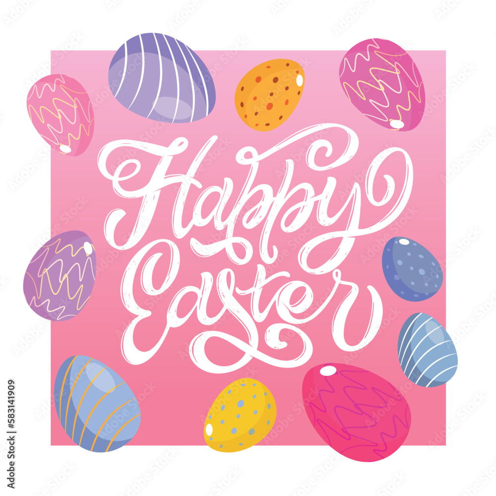 Lettering about Easter for flyer and print design. Vector illustration ...