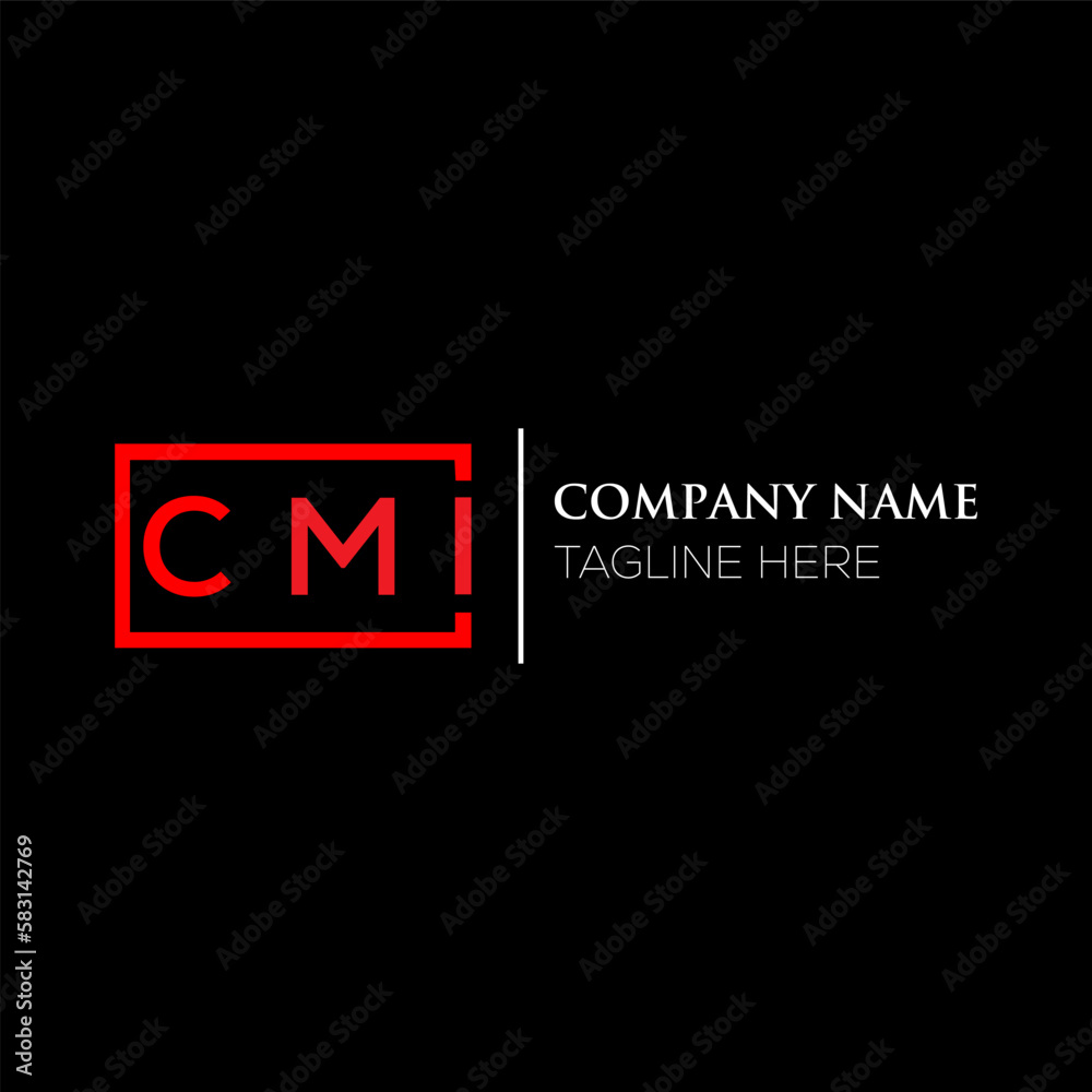 CMI letter logo design on black background. CMI creative initials ...