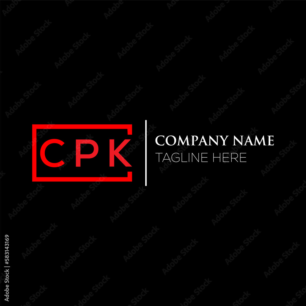 CPK letter logo design on black background. CPK creative initials ...