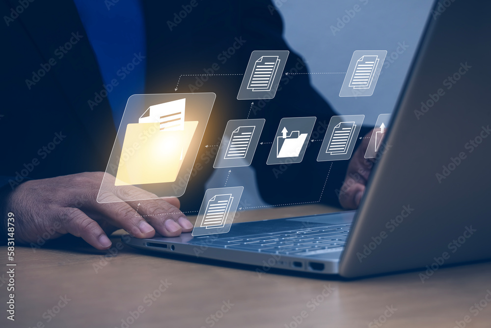 Document Management System concept. Enterprise content management ...