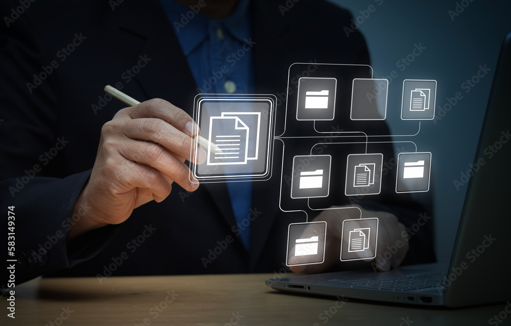 Document Management System concept. Enterprise content management ...