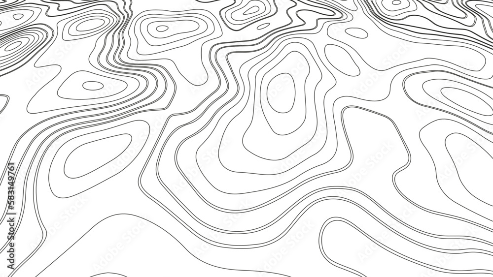 Modern topographic map background, geographic line map with elevation ...