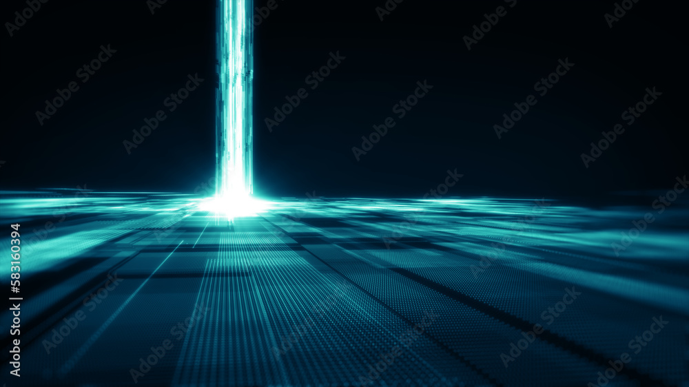 Abstract technology background. Data flow, big data, technology ...