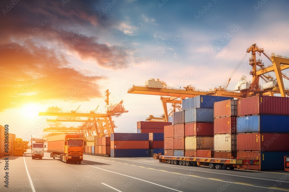 Modern System transportation and logistic import export and transport ...