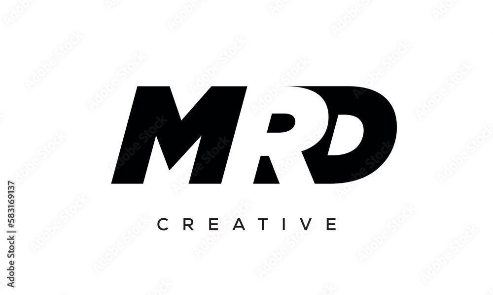MRD letters negative space logo design. creative typography monogram ...