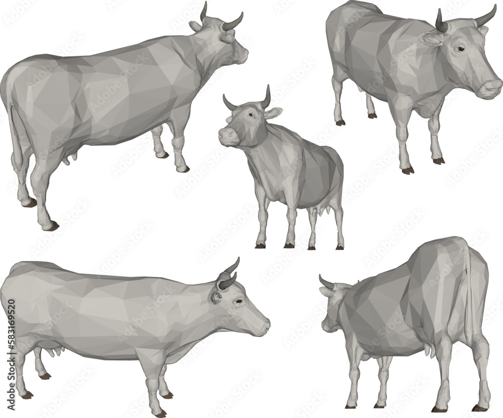 sketch vector illustration of beef cattle from the farm Stock Vector ...