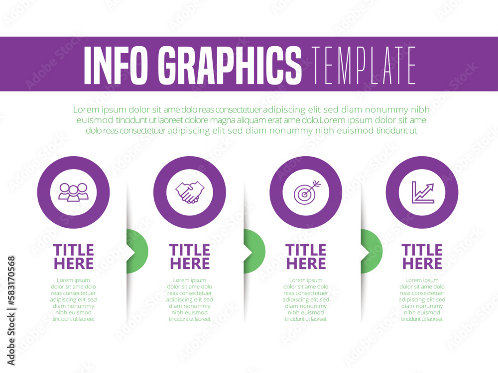 Abstract infographic showing the 4 point process of a business plan ...