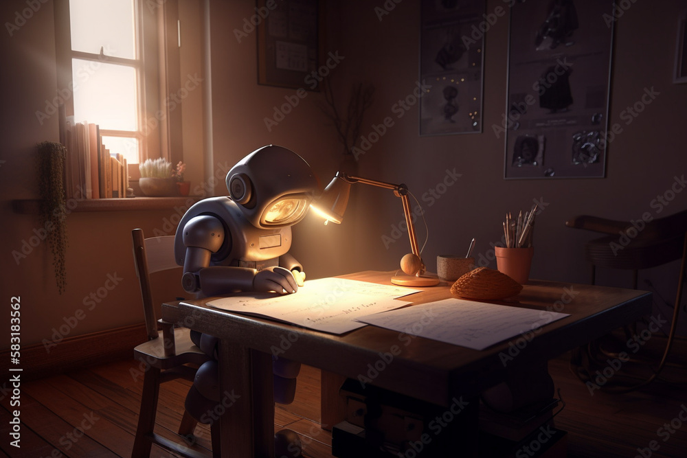 AI Chat Bot Helps Student with Homework. Tutoring with AI Chat Bot. AI ...