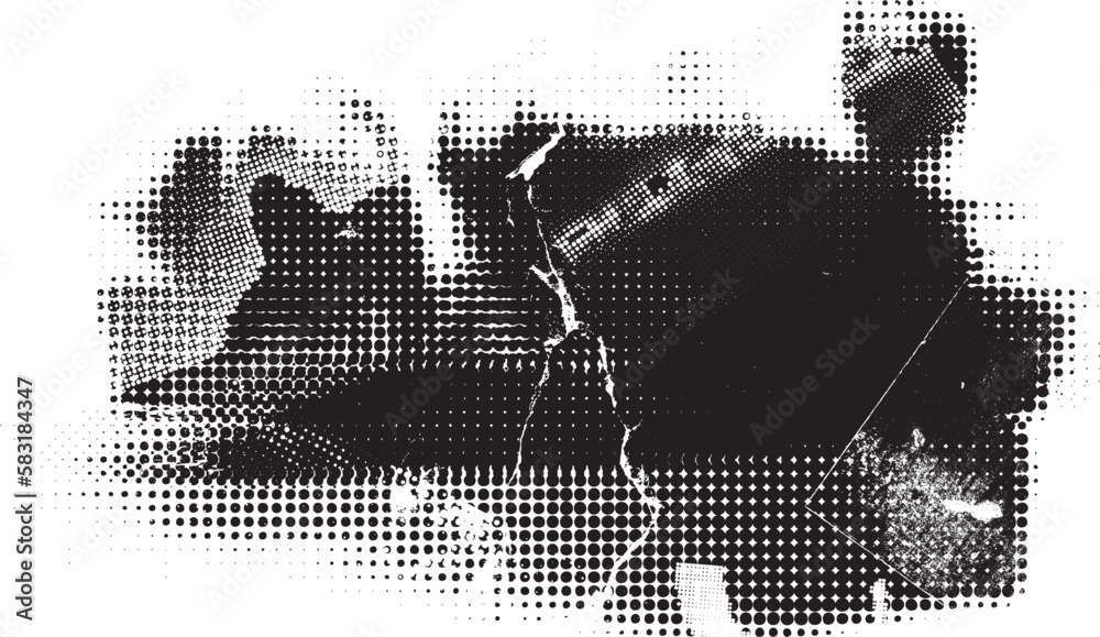 Glitch distorted grungy isolated banner . Design for brochure, social ...