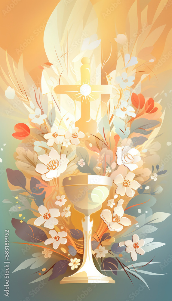 Holy church confirmation greeting card for the confirmant Stock ...