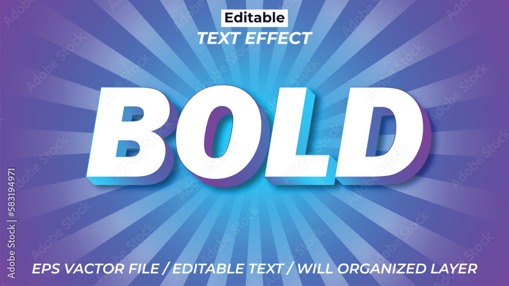 Free vector bold text effect editable modern lettering typography font ...