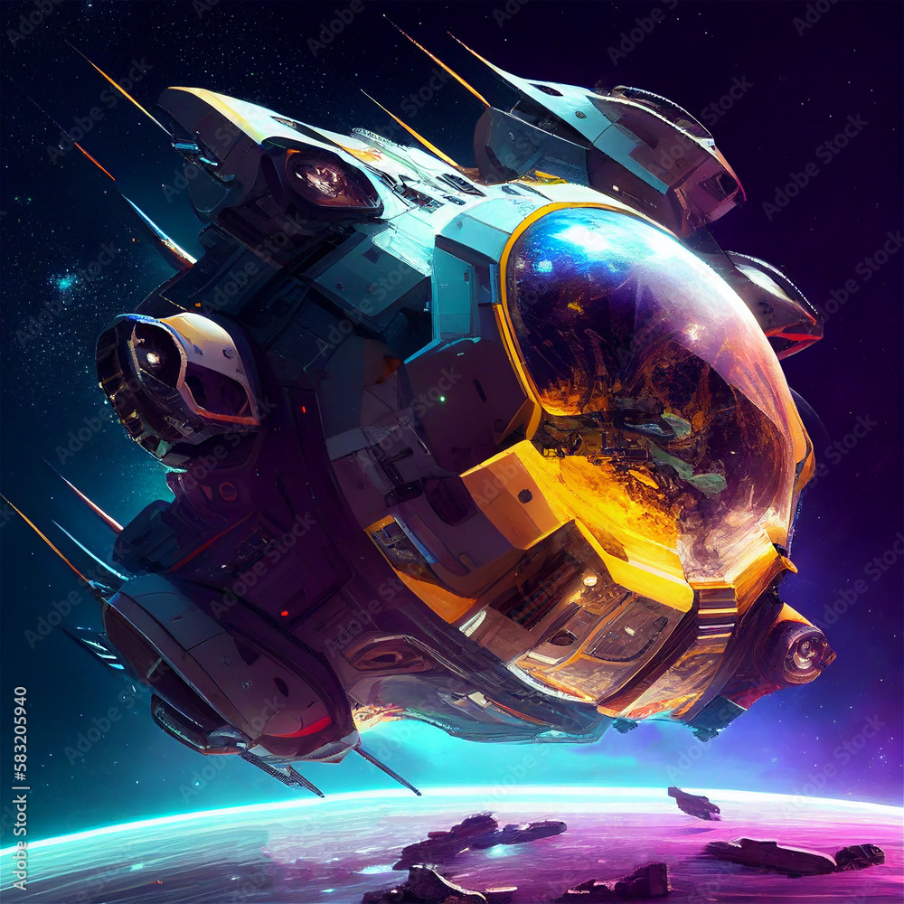 Compact and Spherical Spaceship with a Large and reflective Cockpit in ...