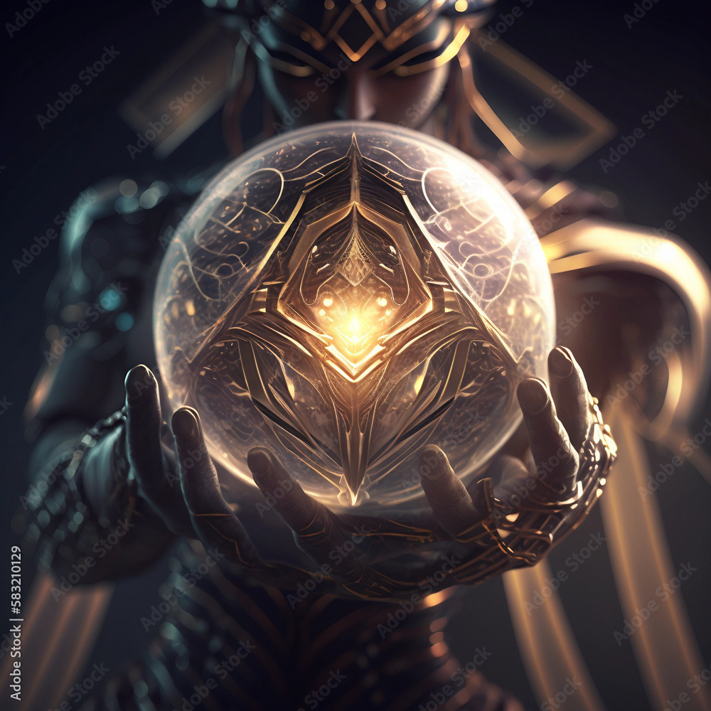 Stylized 3D Character with Glowing Orb - A Powerful and Mysterious ...