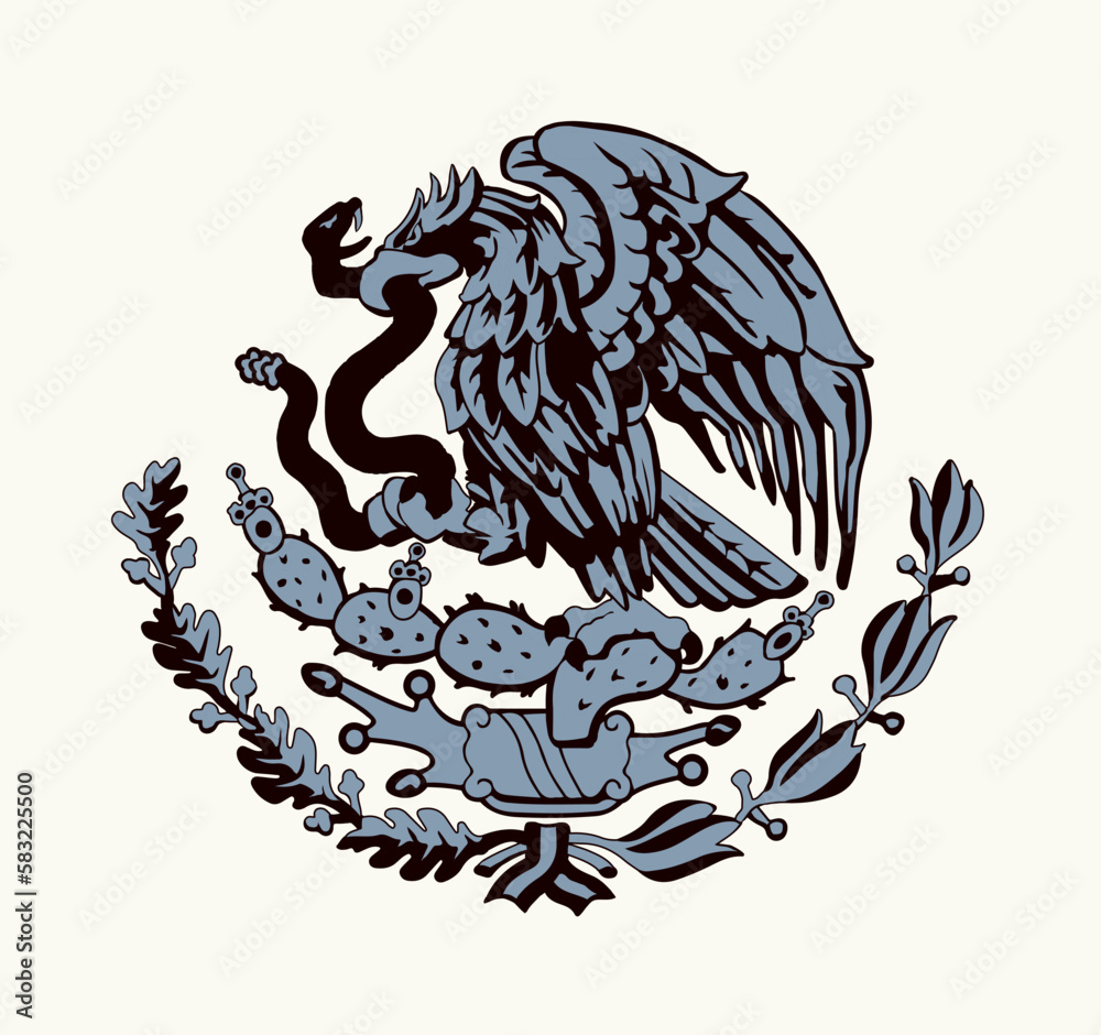 Symbol from the flag of Mexico. Vector drawing sign Stock Vector ...