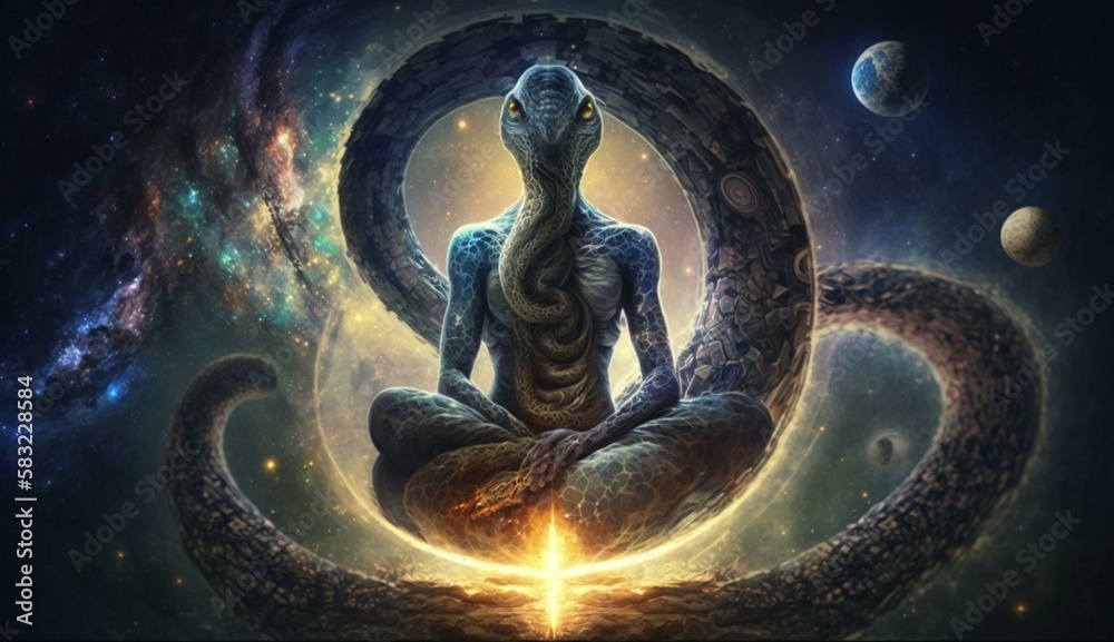 Generative AI Spirituality, esoteric, meditation, universe meta human ...