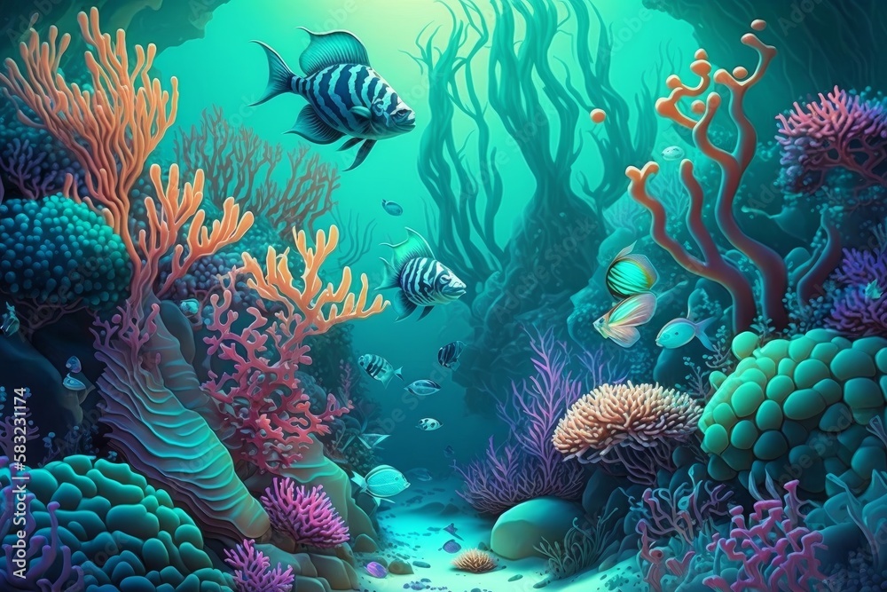 Discover a Surreal Underwater Landscape of Coral Reefs and Colorful ...