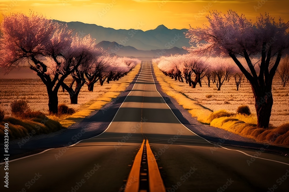 Wallpaper Illustration and background of road, highway, in different ...