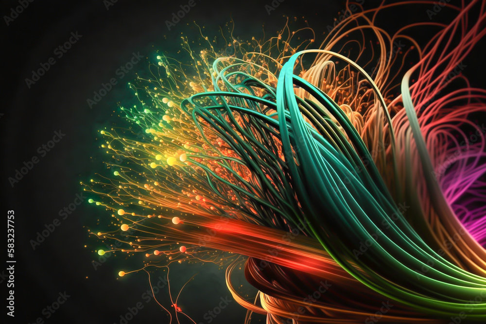 Fibre lne background, colourful, isolate, wallpaper, generative ai ...