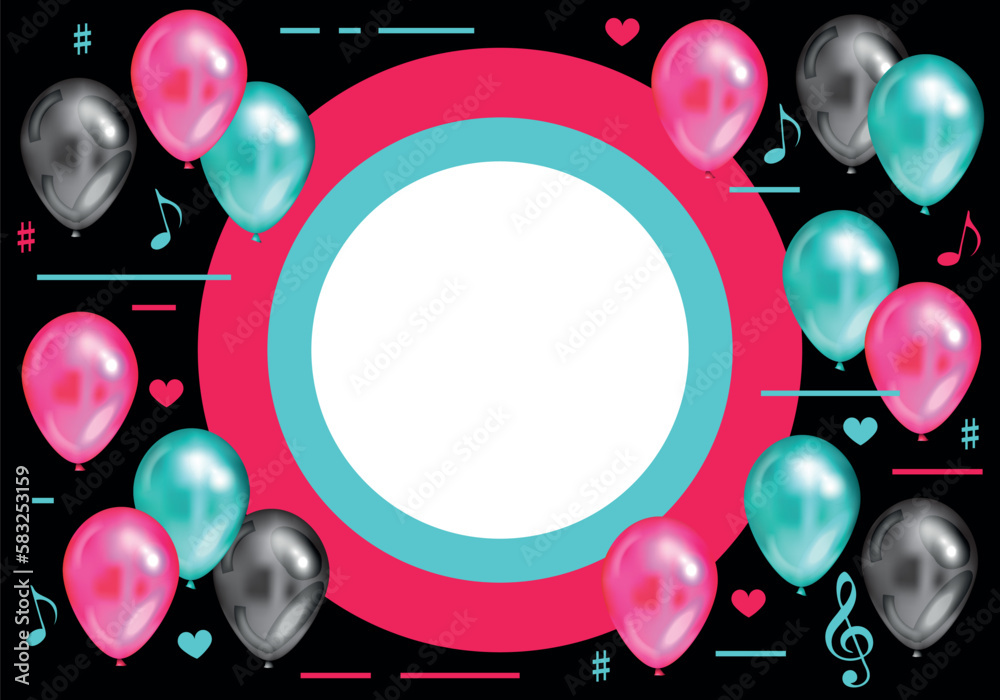 Background With Balloons Vector Illustration TikTok Service Tiktok background-with-balloons-vector-illustration-tiktok-service-tiktok
