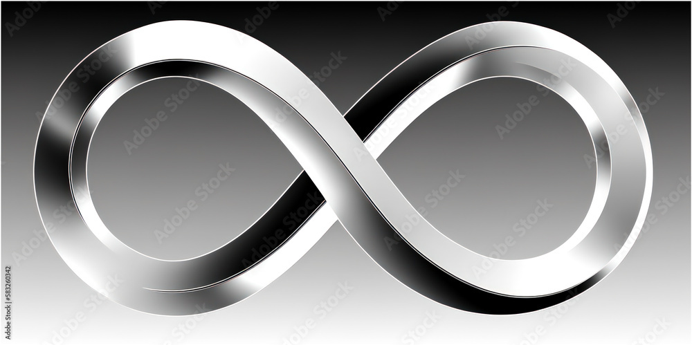 Infinity symbol - Infinity symbol silver isolated on white background ...