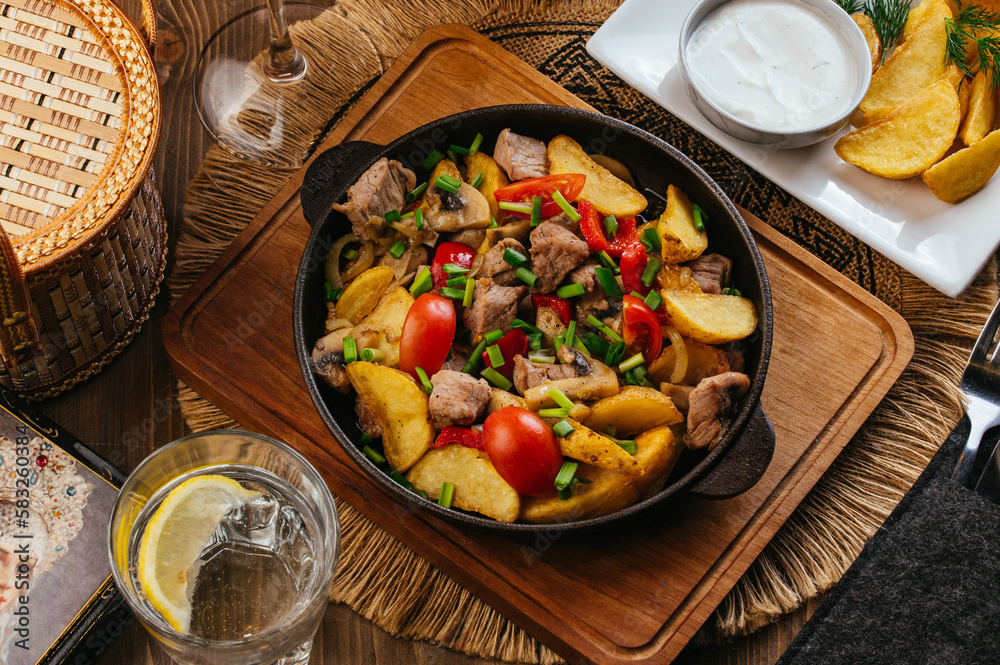 restaurant food. restaurant menu. photos for the menu Stock Photo ...