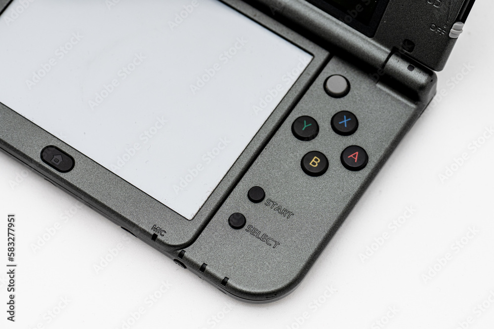 Gothenburg, Sweden - december 06 2022: Button and screen of a Nintendo ...