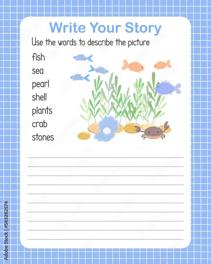 Write a story the English language grammar elementary level for kids ...