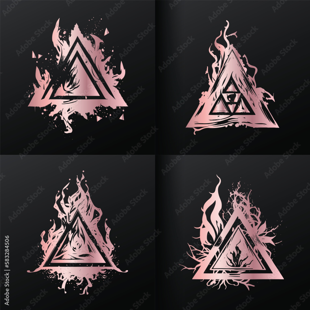 Logo triangle design collection for branding for coporate identity ...